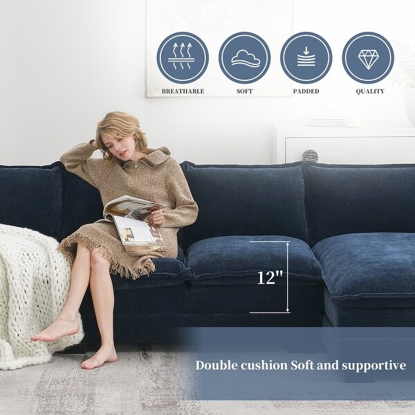 Navy blue cloud couch store